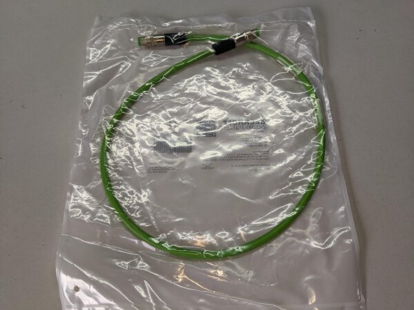 EtherCAT/Ethernet cable, PUR, highflex, M8, plug, straight, male, 4-p ...