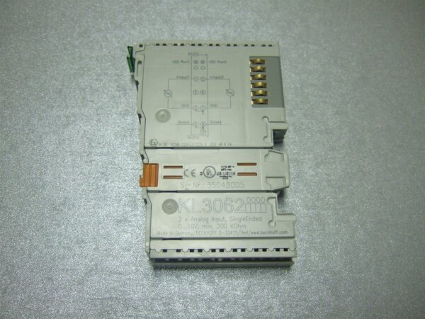 Beckhoff Busklemme KL3062 2-Kanal-Analog-Eingangsklemme 0-10 V, singl ...